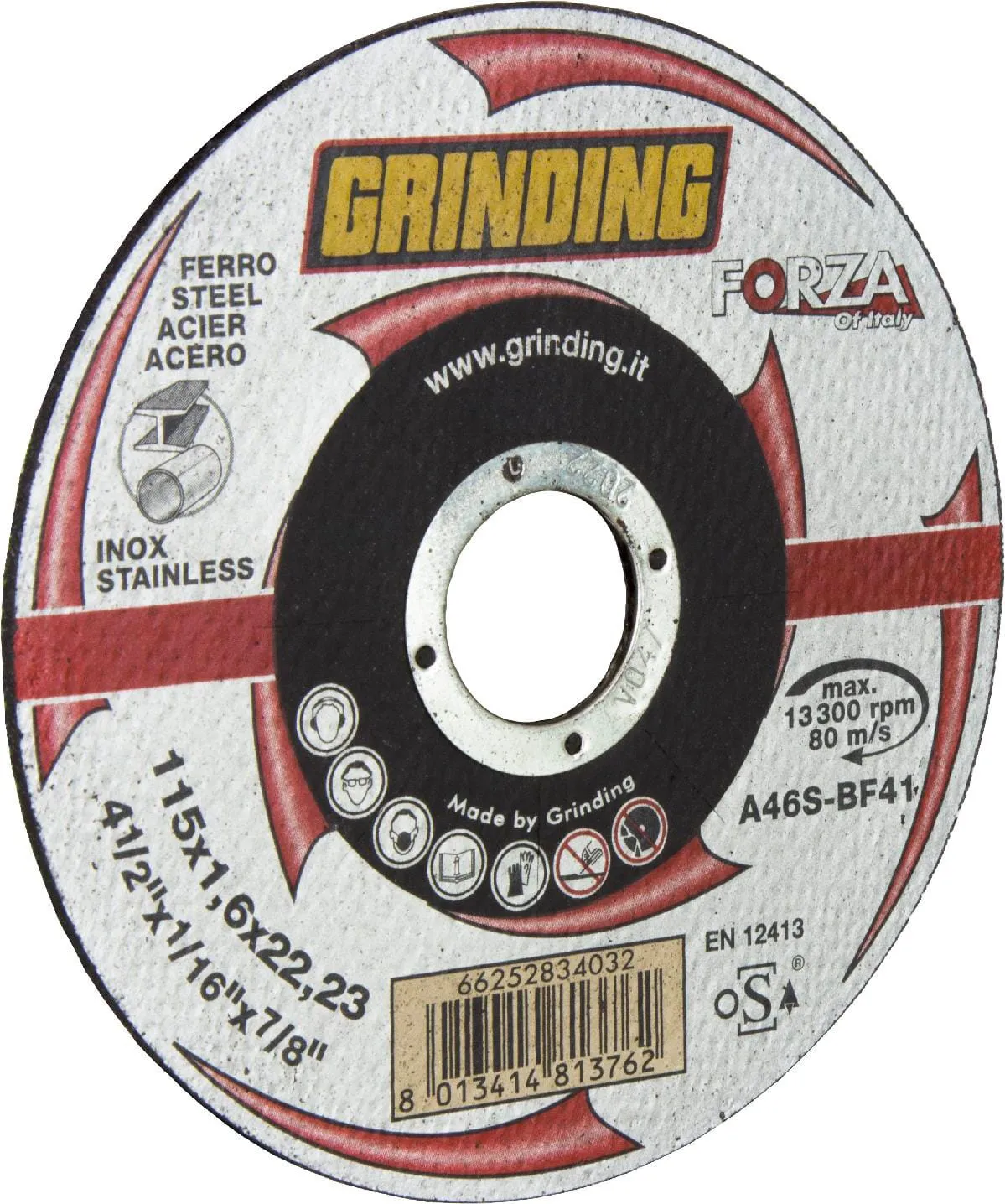 DISCHI FORZA PRO 115x1.6x22.2 - A46SQ - GRINDING - Officina Smart